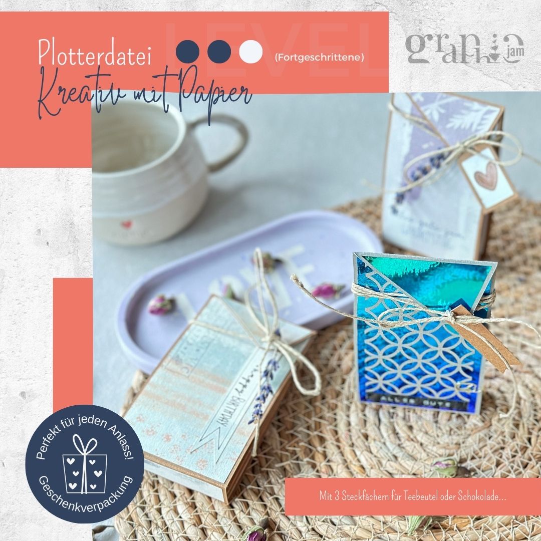 Tea Time - Teebeutelverpackung Plotterdatei in SVG und DXF – Graphic Jam