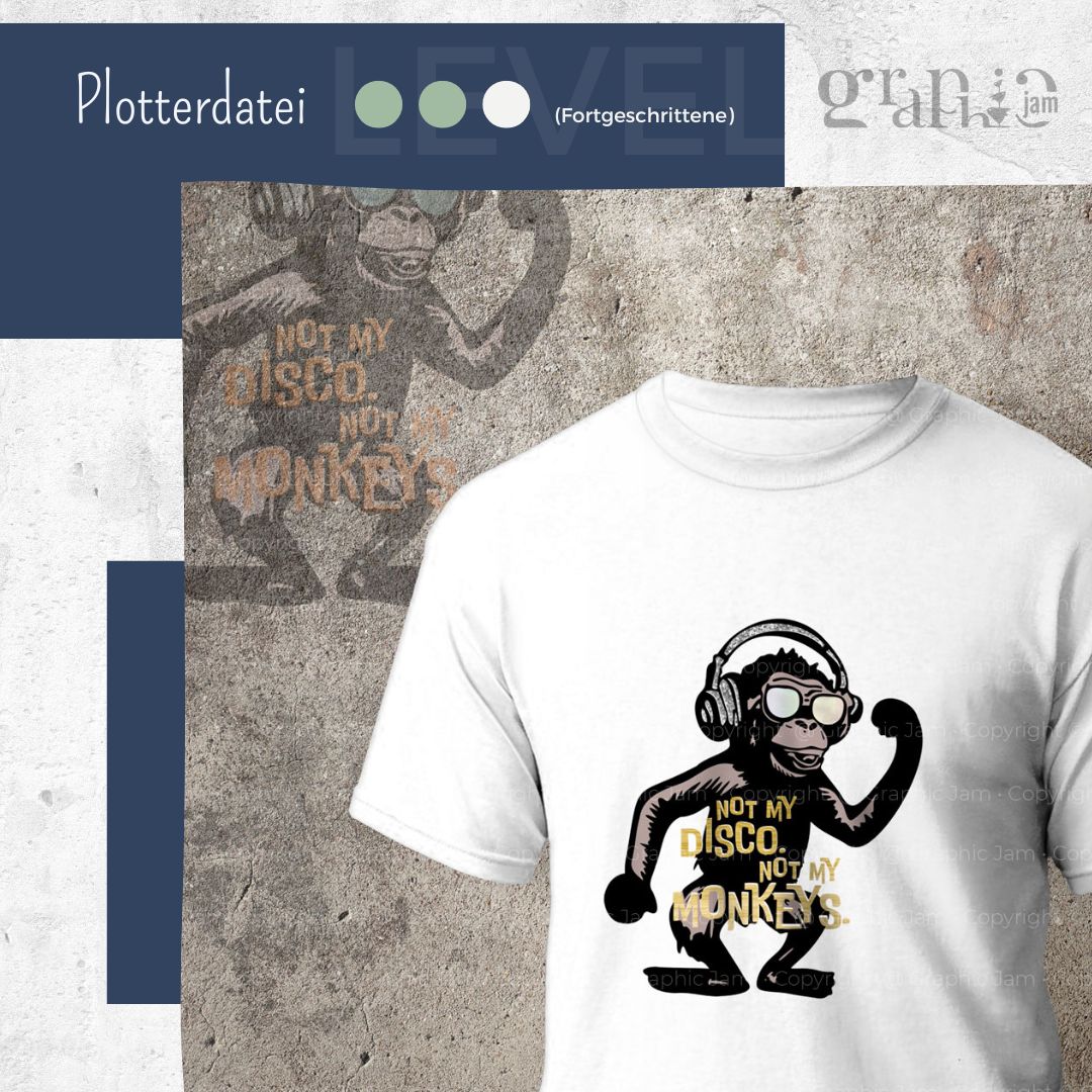 Dance Monkey Plotterdatei in SVG & DXF – Graphic Jam
